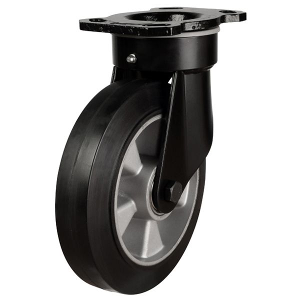 150mm Rubber Swivel Castor [300kg max load]